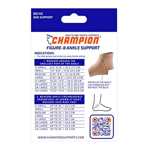 Champion Ankle Support, Figure-8 Style, Knit Elastic, Medium