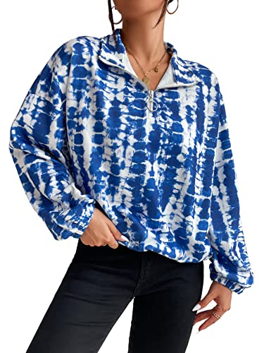 Gdlifecome Womens Half Zip Pullover Long Sleeve Print Sweatshirt Womens all Fashion 2022 Pullover
