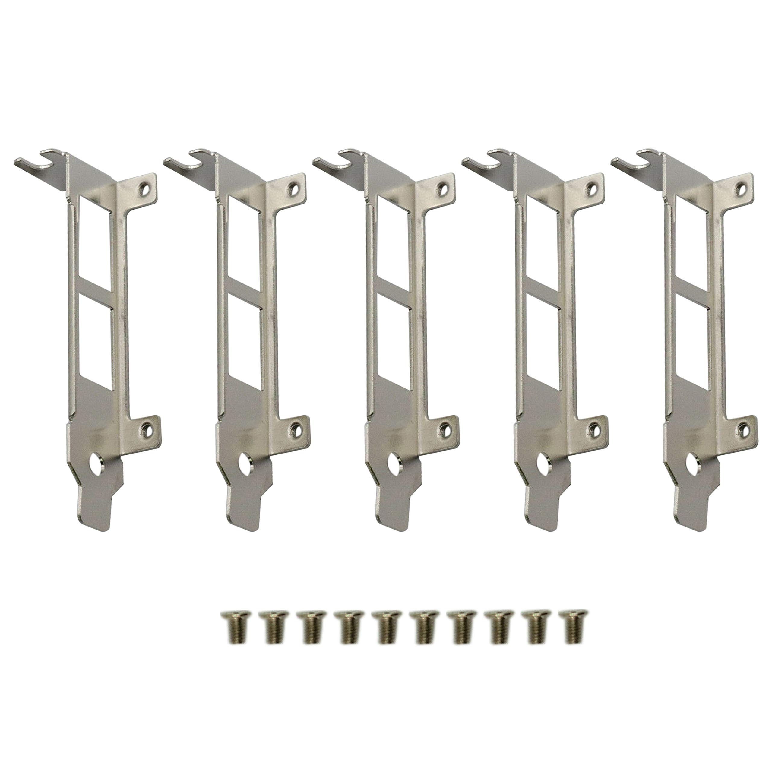 BestParts 5pcs Generic Low Profile Brackets for Intel X540-T2 X550-T2 with Screws