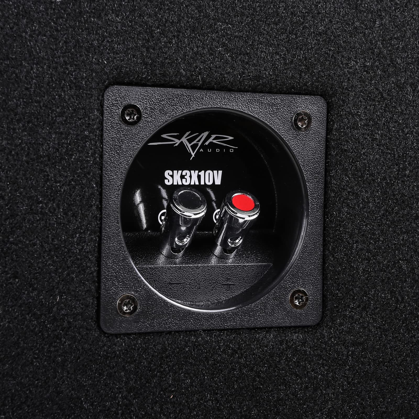 Skar Audio SK3X10V Triple 10" Universal Fit Ported Subwoofer Enclosure with Angled Rear Firing Design