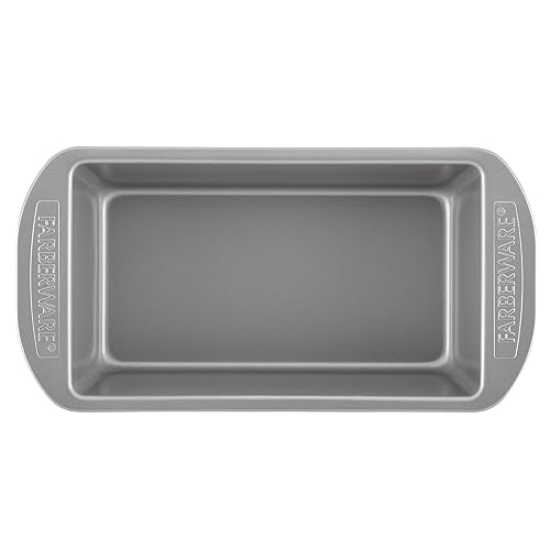 Farberware Nonstick Bakeware 9-Inch x 5-Inch Loaf Pan, Gray -