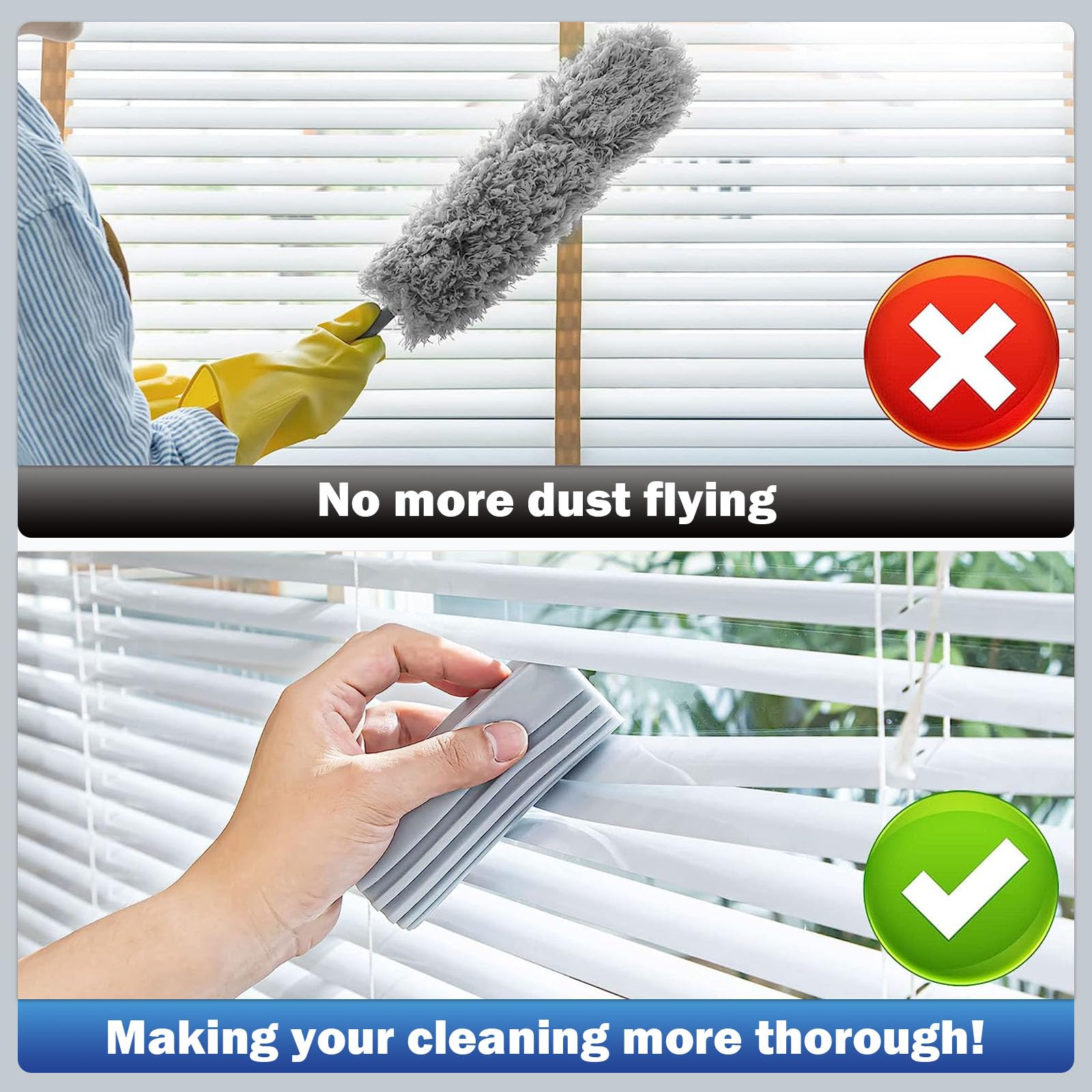 Bestylez 3 Pack Reusable Wet Cleaning Brush for Baseboard, Blind, Tiled, Furniture, Couches, Vent, Grill, Screen