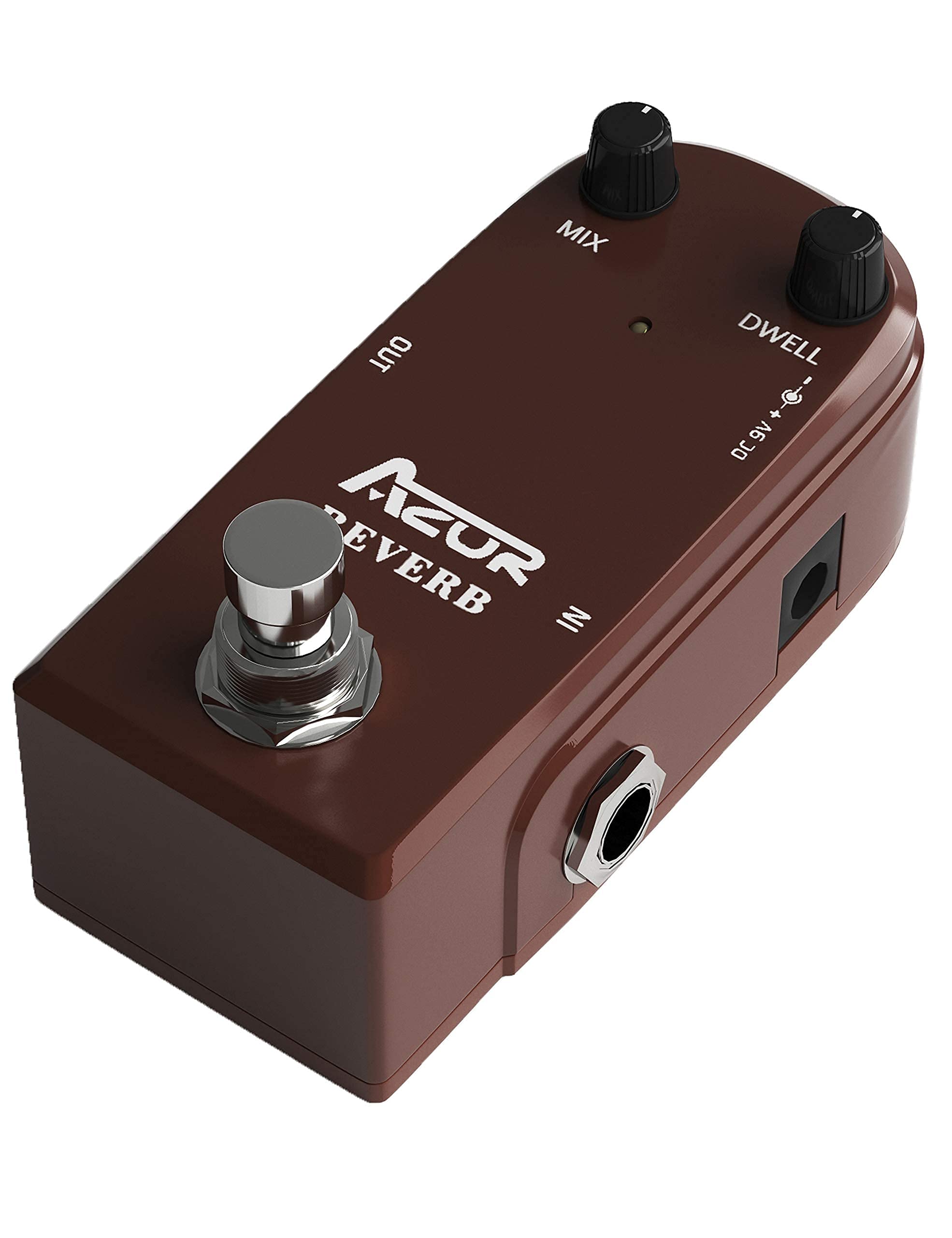 AZOR Pedal Power Adapter with AP311 Spring Reverb Guitar Effect Pedal with True Bypass Aluminium alloy case