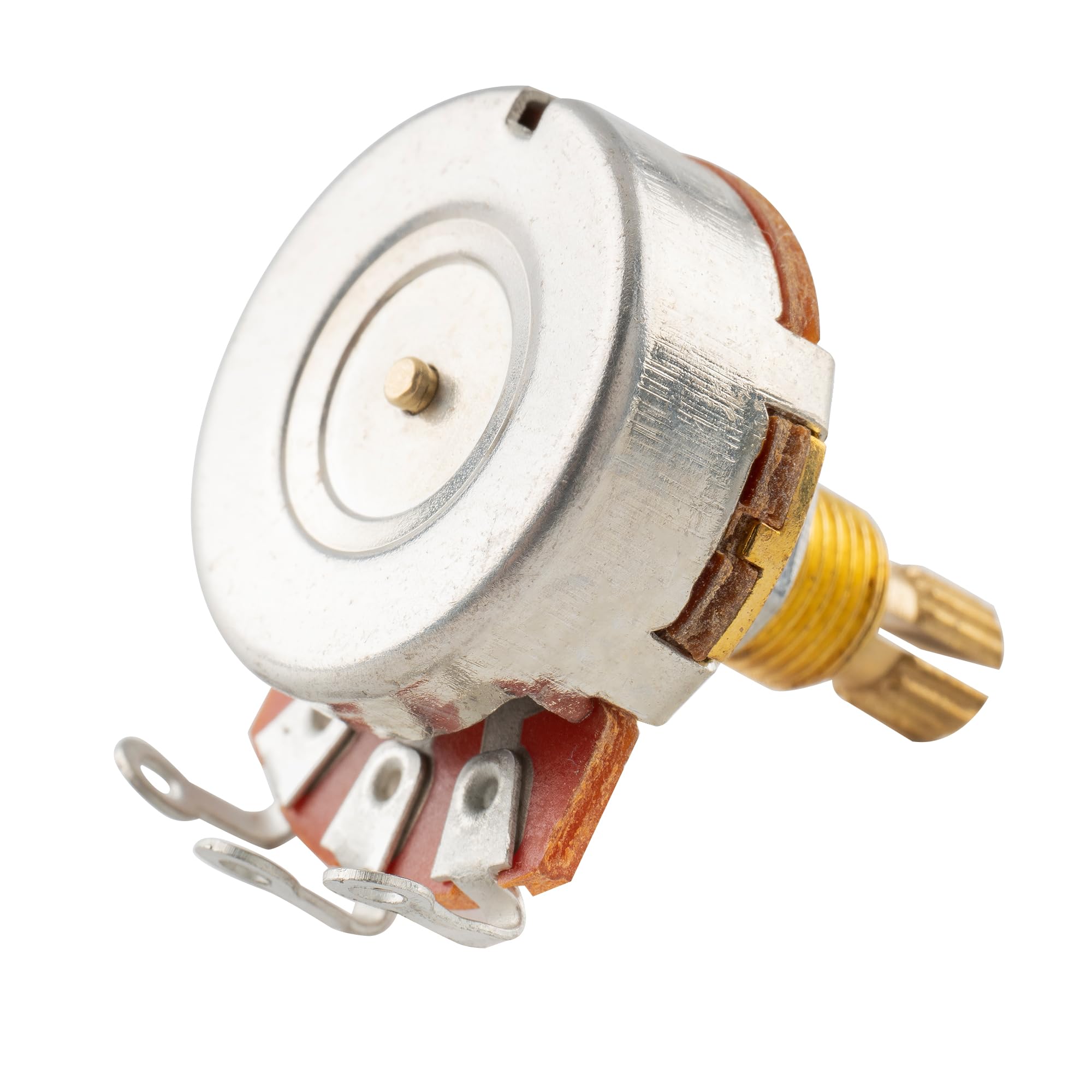 Musiclily Pro Brass Thread Full Metric Sized Control Pots A1 Meg Audio Taper Potentiometers for Guitar (Set of 2)