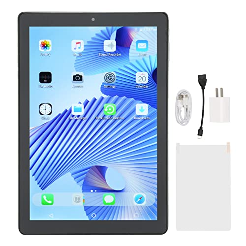 CHICIRIS Tablet PC, Black 10.1 Inch Tablet 4GB RAM 64GB ROM 100-240V for Android 10 (US Plug)