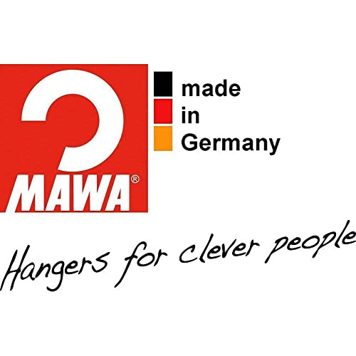 MAWA 110564 Non-Slip Mawa Hangers, Human Body Hangers, Set of 10, Silver
