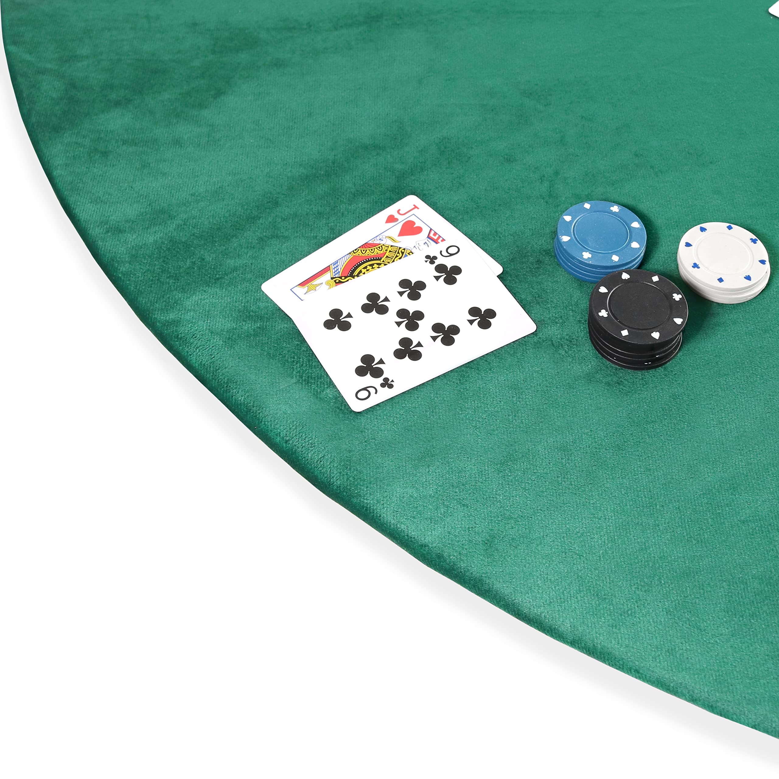 Yilio Dawn Green Poker Table Cover - for Round Tables Between 36" - 48" - with Drawstring