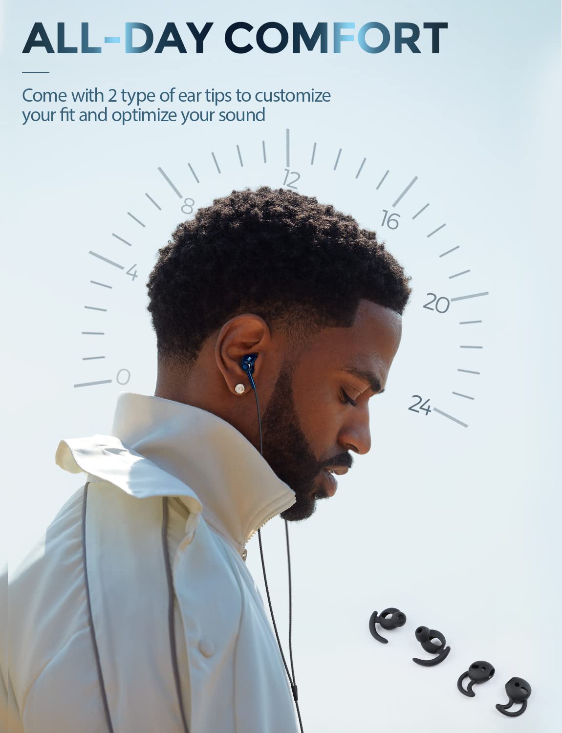 Linklike Wired Earbuds with Microphone Extra Bass Quad Dynamic Drivers Hi-Res Earbuds Wired Noise Isolating Lightweight Earphones with Volume Control 3.5mm Jack in-Ear Headphones(Midnight Green)