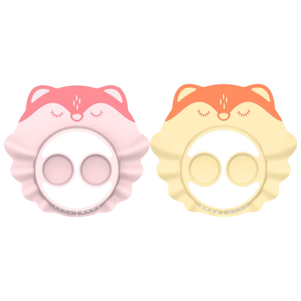 FOMIYES Infant Shower Cap 2pcs Children's Ear Protection Shower Cap Shampoo Cap Visor Water Shower Visor Bathing Shower Caps Kids Wash Hair Cap Baby Mouthwash Cup Take a Bath Eva