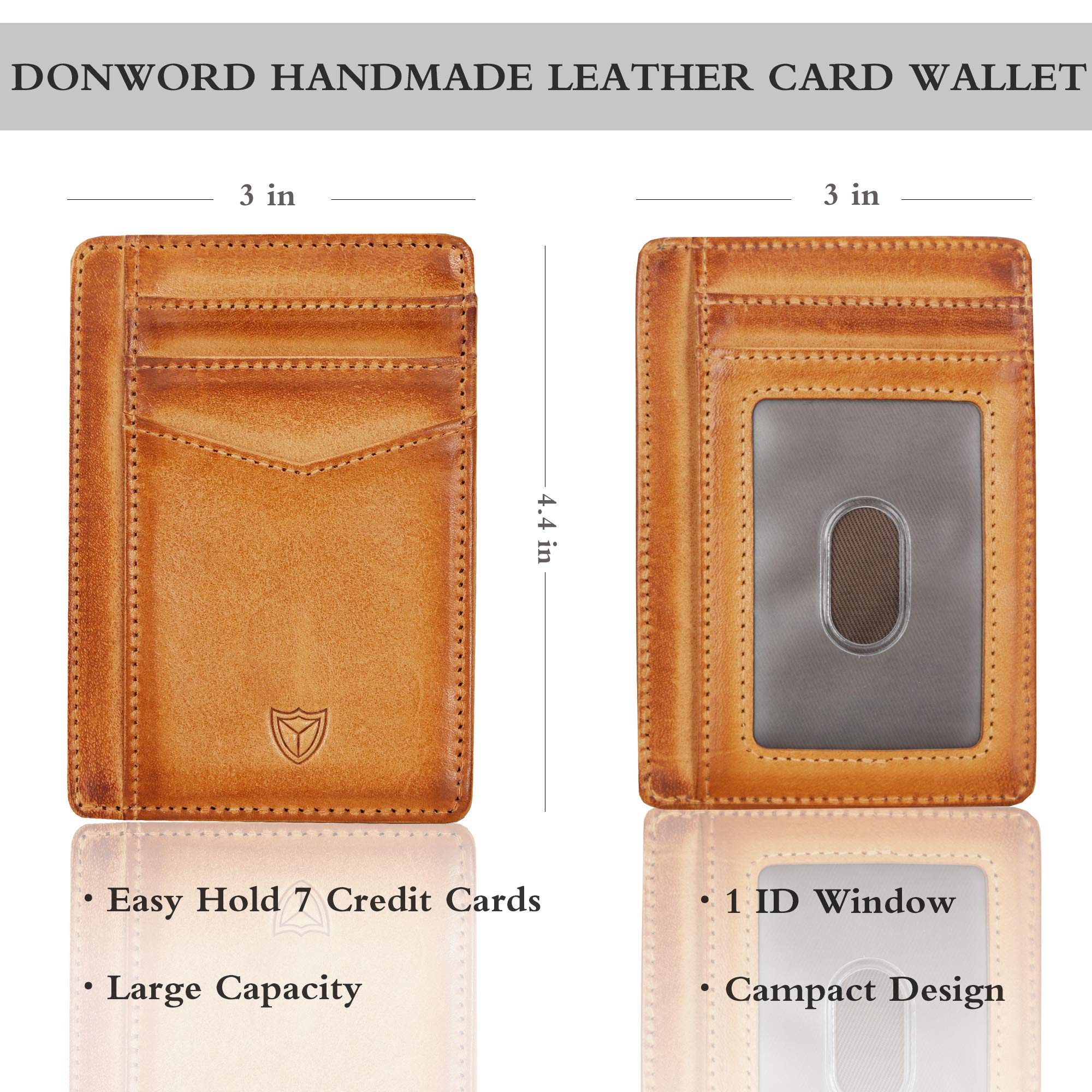 Slim Men Wallet Leather Card Holder RFID Thin Card Case Front Pocket Wallet