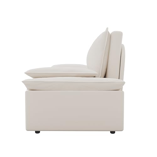 Eafurn 3 in 1 Multi-Functional Sleeper Sofa Bed Queen Size,Convertible Pull Out Loveseat Couch with Soft Pillow Armrest and Detachable Backrest,3 Seater Love Seat Lounge Sofa&Couches for Living Room