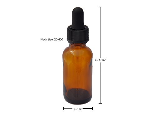 DropperStop⢠1oz Amber Glass Dropper Bottles (30mL) with Tapered Glass Droppers - Pack of 99