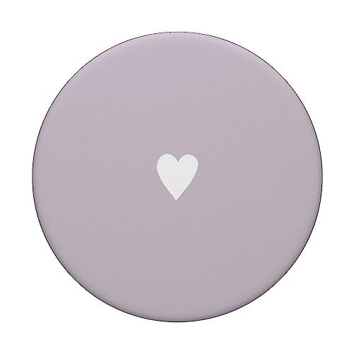 Lavender Purple Cute Hand Drawn Heart Minimalist Digital Art PopSockets Standard PopGrip