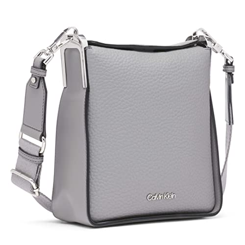 Calvin Klein Fay North/South Small Crossbody, Steel Grey,One Size