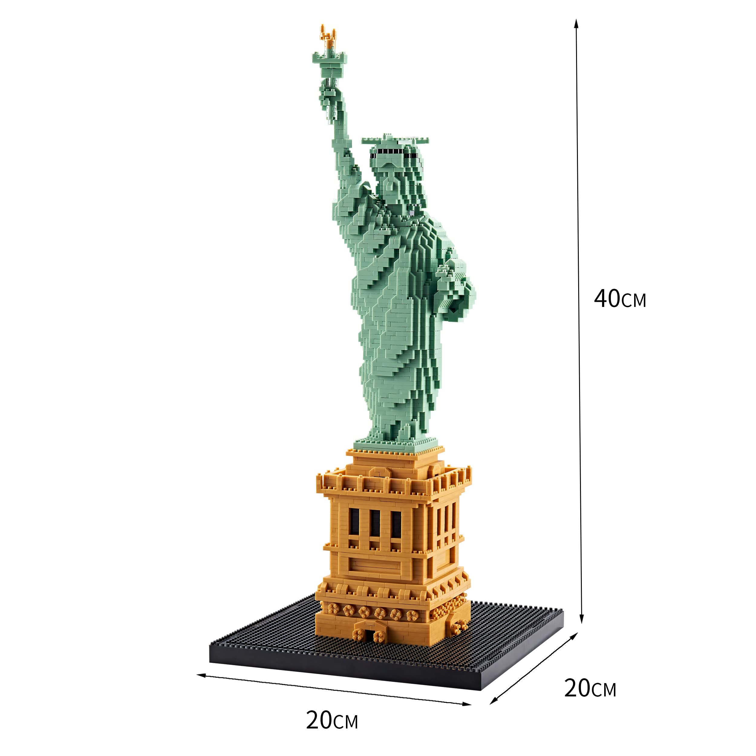 YYkxjk Statue of Liberty Architecture Micro Mini Block Building Set,(2810 Pieces) Creative Building Kit for Kids Age for 14+ and Adults