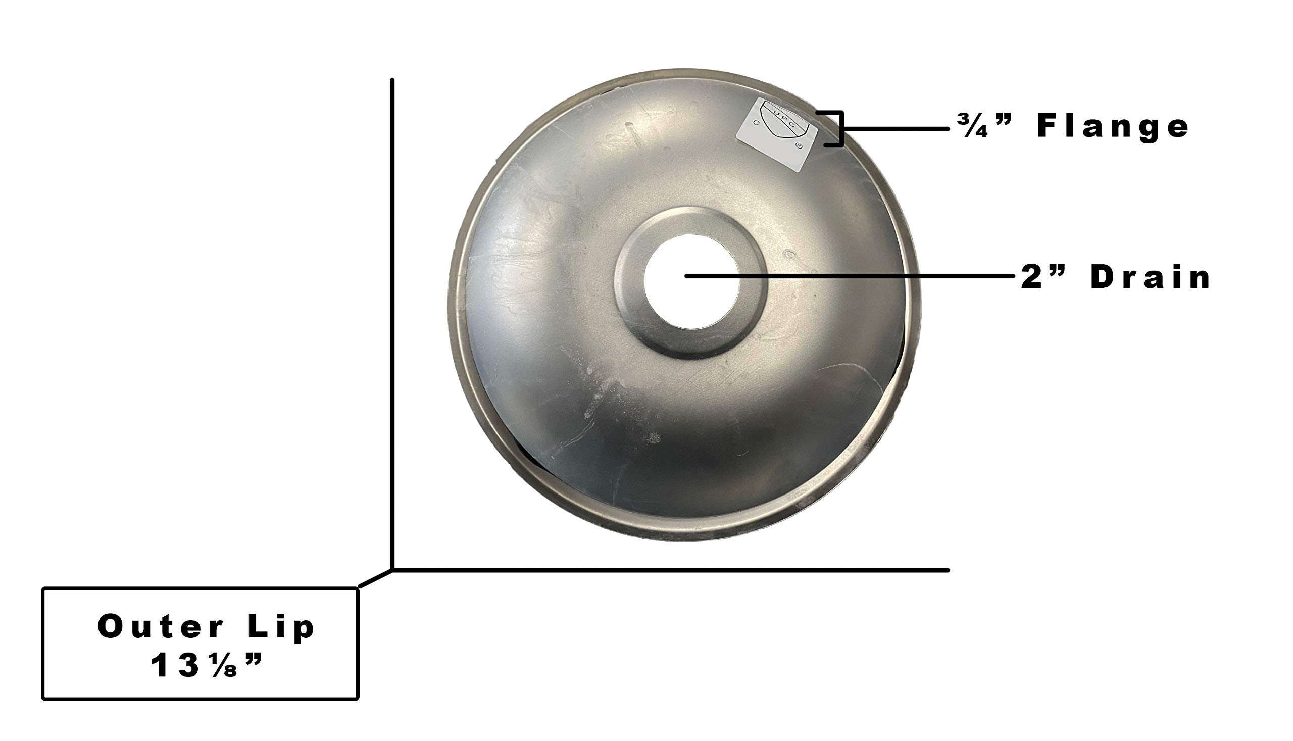 classAcustoms Class A Customs | 13inches Round Stainless Steel Sink | 300 Series Stainless Steel | RV Camper Motor Home Sink | Concession Sink | 22 Guage