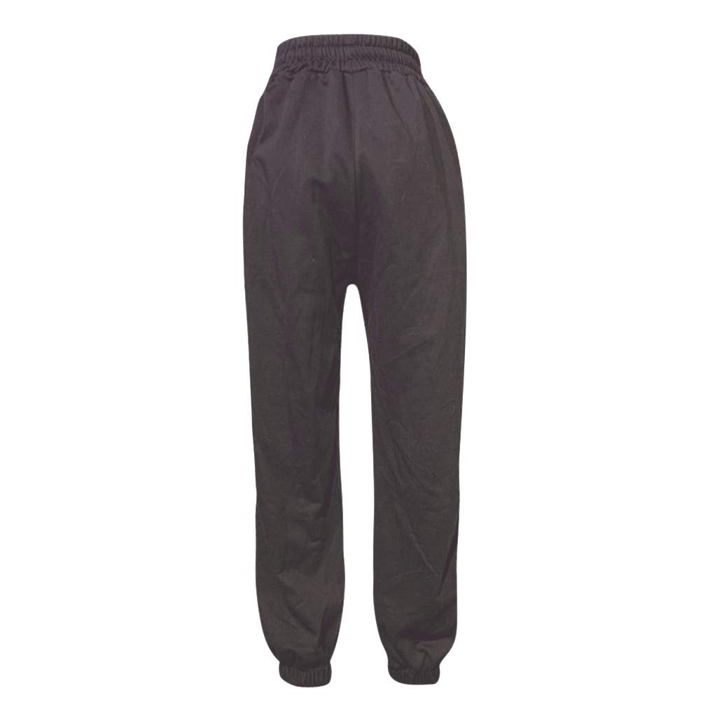 Smileyth Women's Sports Sweatpants Casual Solid Cotton Lightweight Comfortable Trousers Elastic Waist Athletic Workout Jogger Pants