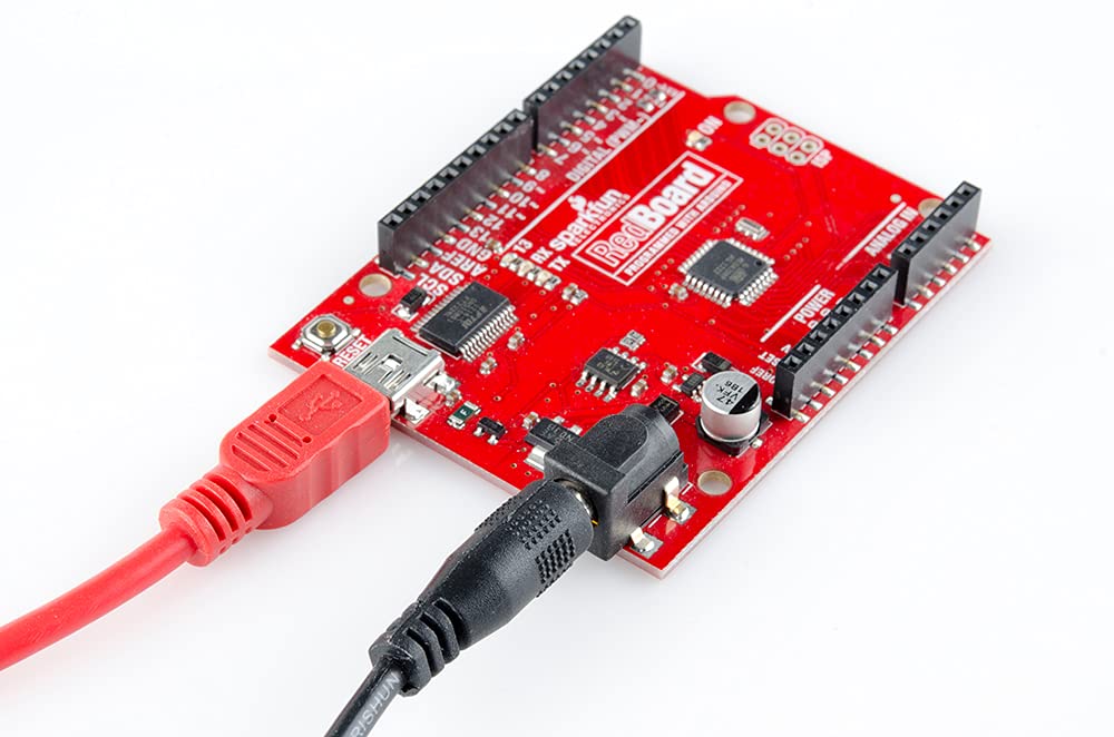 SparkFun RedBoard - Compatible with Arduino Breadboard-able Development Board w/ R3 Footprint Microcontroller Serves as Physical Computing Learning Platform Connect to Computer with USB Mini-B