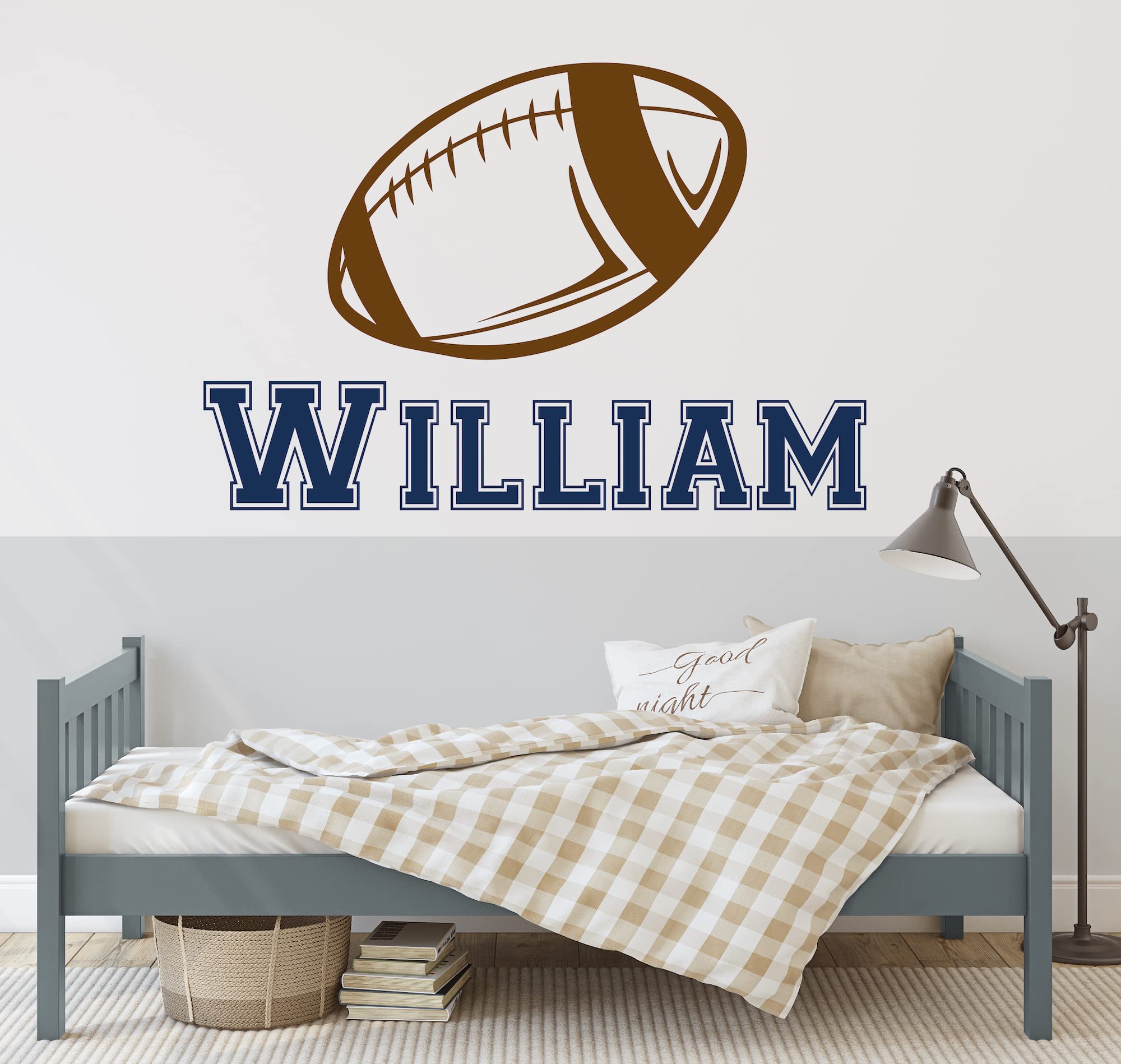 Football Wall Decal Decor Custom Name Art Sticker Poster Kids Room Personalized Sports Mount Boys Gift LD70