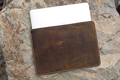 Handmade leather new macbook pro sleeve case for 13 14 15 16 inch macbook/vintage distressed leather macbook air 13 11 sleeve case MACX05S