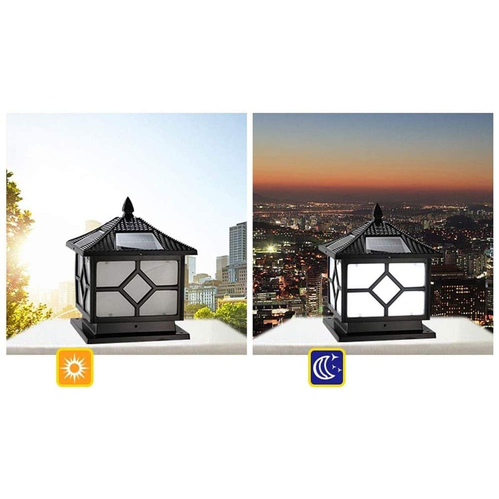 SMLZV Column Headlight,Chinese Style IP65 Waterproof Outdoor Stigma Lamp,Decking & Patio Lighting,Outdoor Lighting Accessories,for Home/Garden