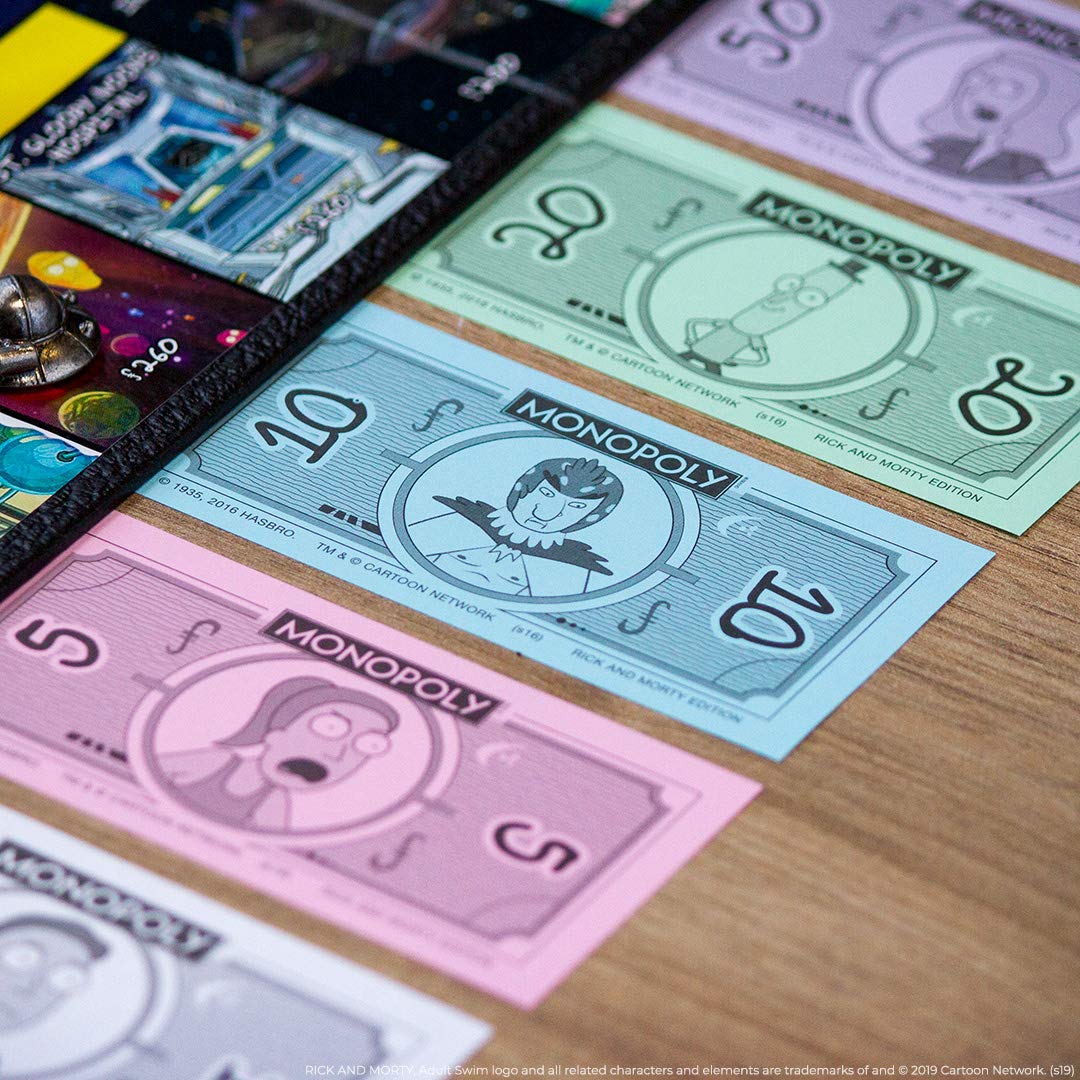 Monopoly Rick and Morty Board Game | Based on the hit Adult Swim series Rick & Morty | Offically Licensed Rick Morty Merchandise | Themed Classic Monopoly Game
