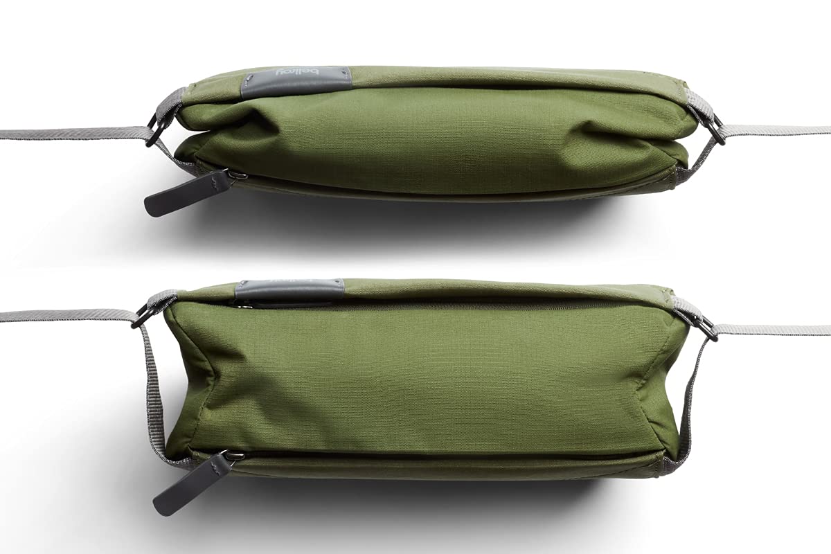 Bellroy Mini Sling Slim Shoulder Bag for Men and Women, Lightweight, Water Resistant, Multiple Organisation Compartments - Ranger Green