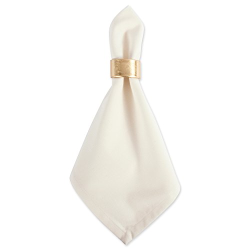 DII Basic Napkin Ring Collection Decorative, Gold, One Size, 6 Count
