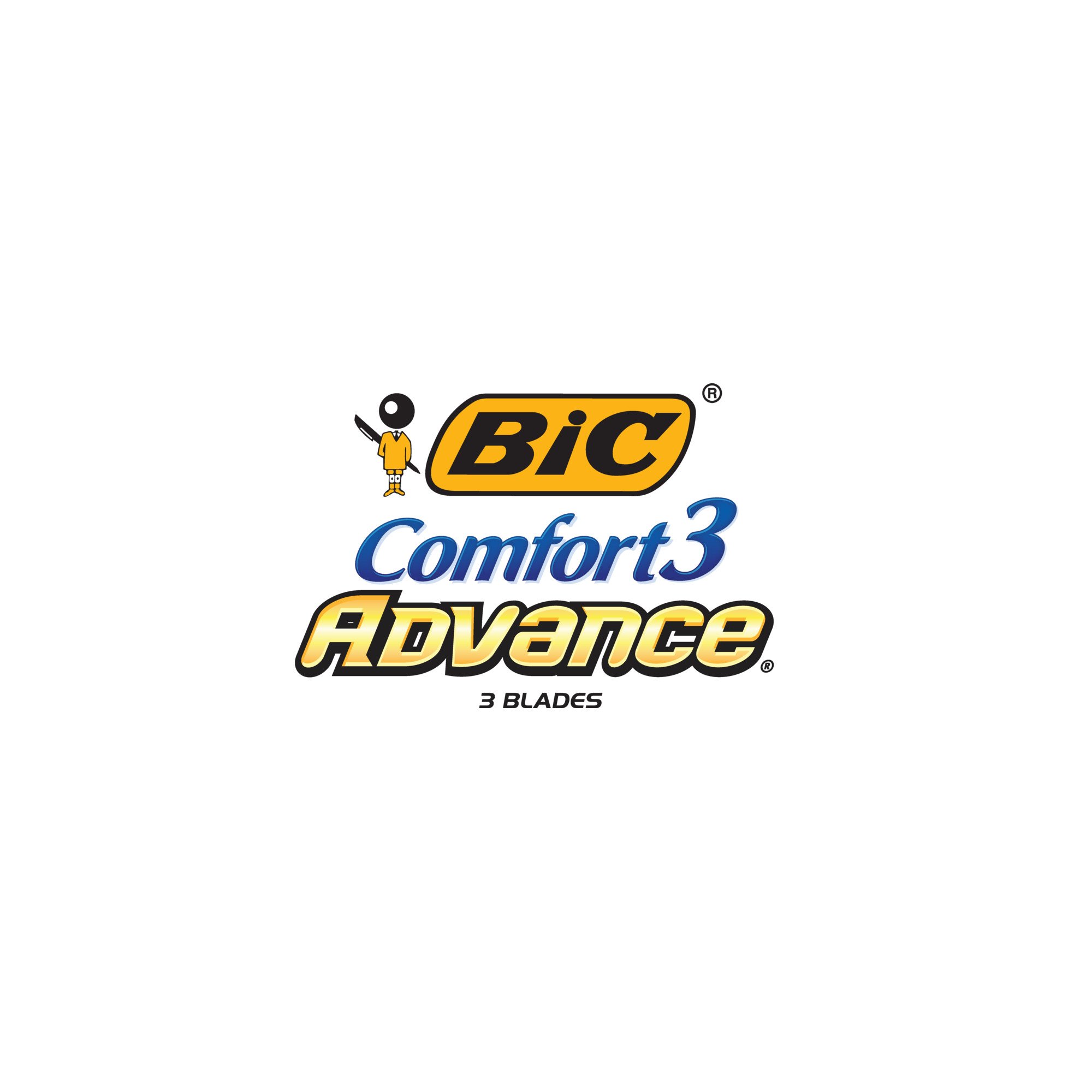 BIC Comfort 3 Advance Disposable Razors for Men for an Ultra-Soothing, Comfortable Shave, 4-count Packs of Disposable Razors With 3 Blades