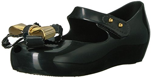 Mini Melissa Kids' Mini Ultragirl Sweet Iv Mary Jane Flat,Black,10 Regular US Toddler