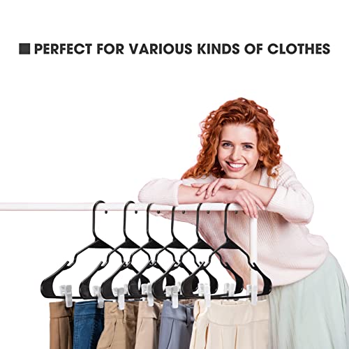 Cozymood Hanger Clips 40Pack Plastci Finger Clips for Hangers NO-Slip Strong Finger Clips Perfect for Velvet Hangers Plascti Hangers,Clothes Clips Black