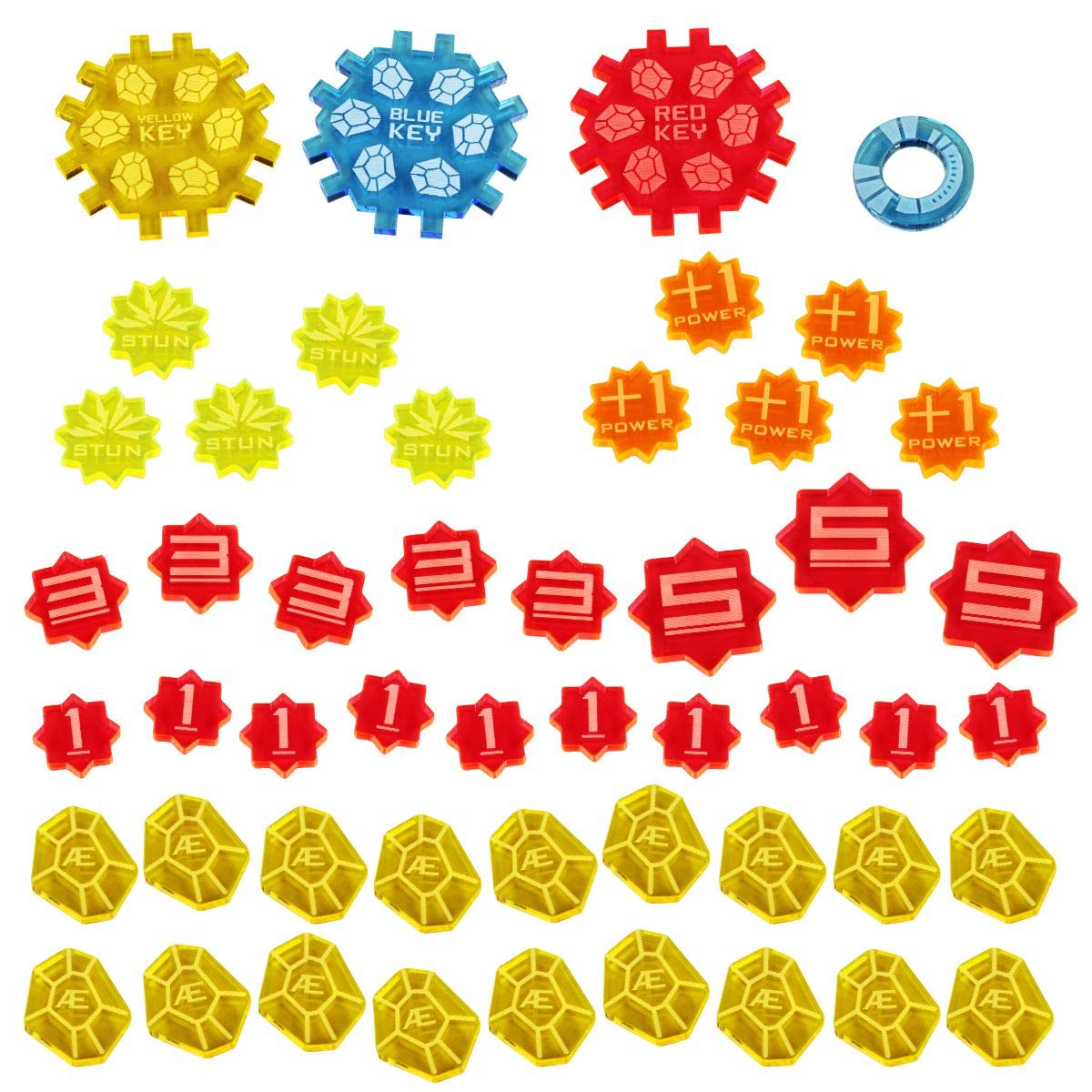 LITKO Token Upgrade Set Compatible with KeyForge Card Game, Multi-Color (50)