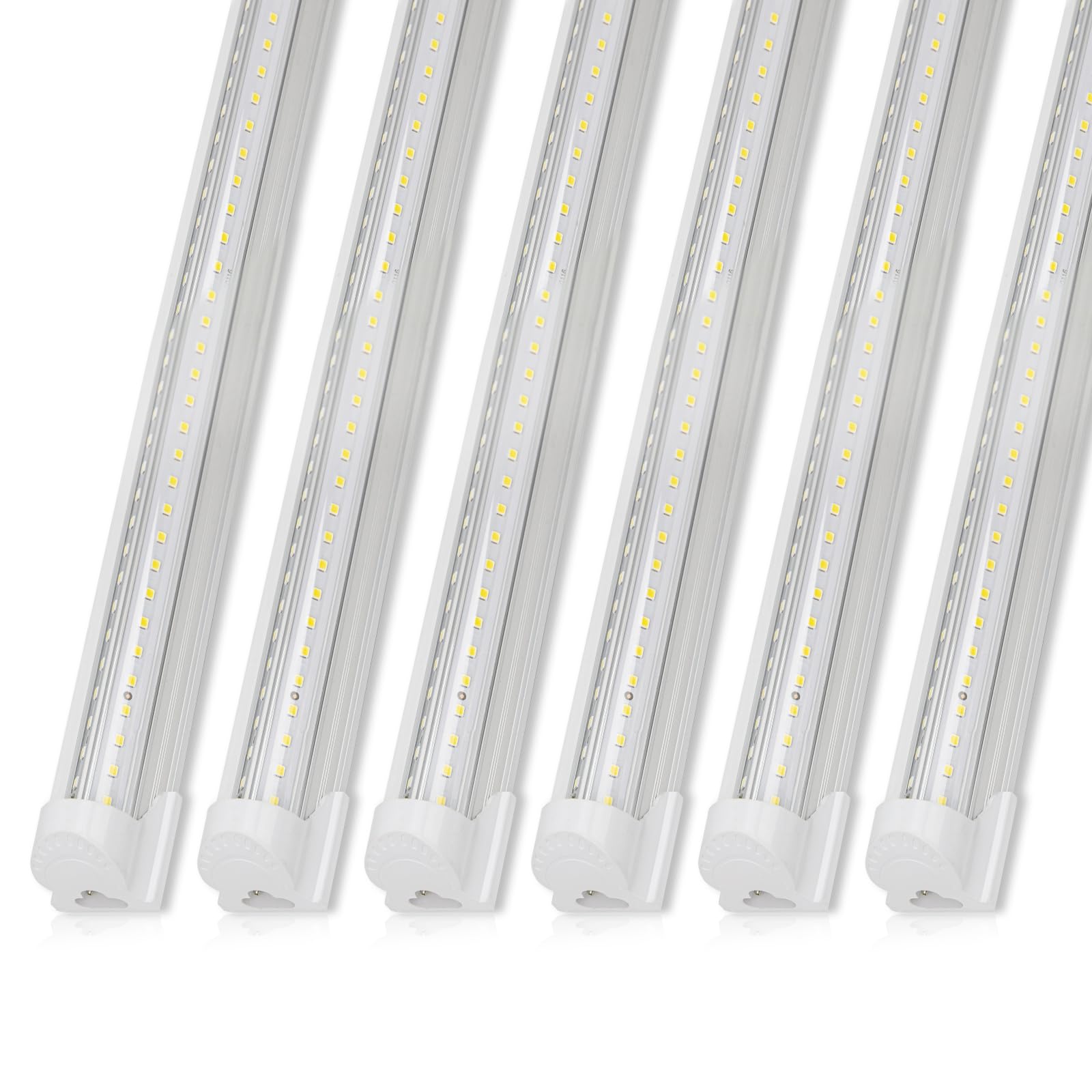 EPESTOEC 4FT LED Shop Light,6300LM,42W,6500K Super Bright White,V Shape Integrated T8 LED Tube Light,High Output Linkable Shop Lights