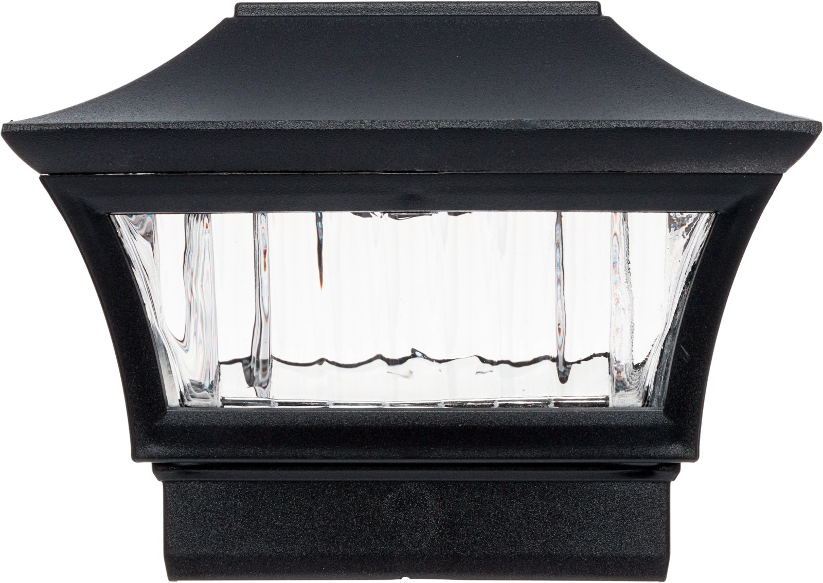 GreenLighting - Solar Post Lights - Solar Lights Outdoor Garden - Solar Fence Post Lights - Solar LED Post Cap Light for 4X4 Wood, 5X5 PVC - (Sleek, 4 Pack, Black Aluminum)