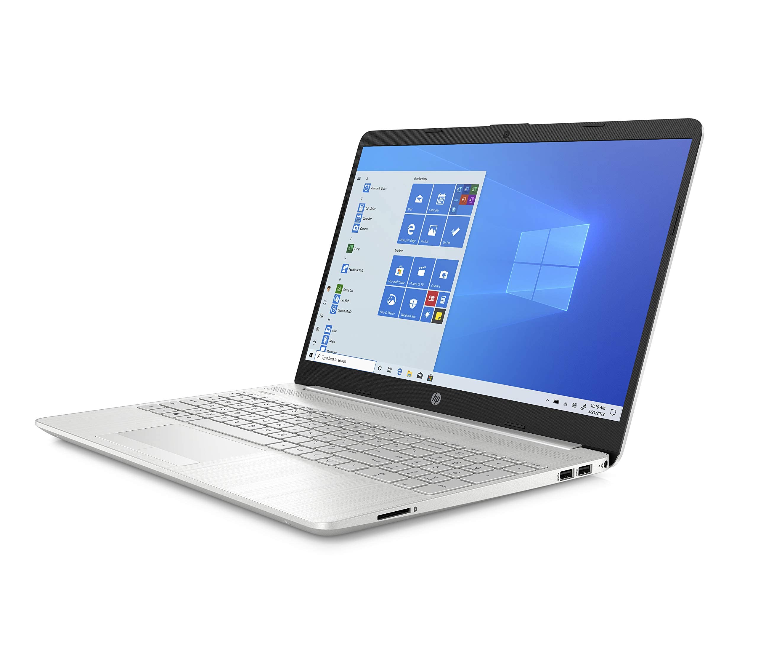HP 15-GW 15.6'' FHD Laptop AMD Ryzen 5 3500U 2.1GHz 8GB RAM 256GB SSD WiFi BT Windows 10 Home, Silver (Renewed)