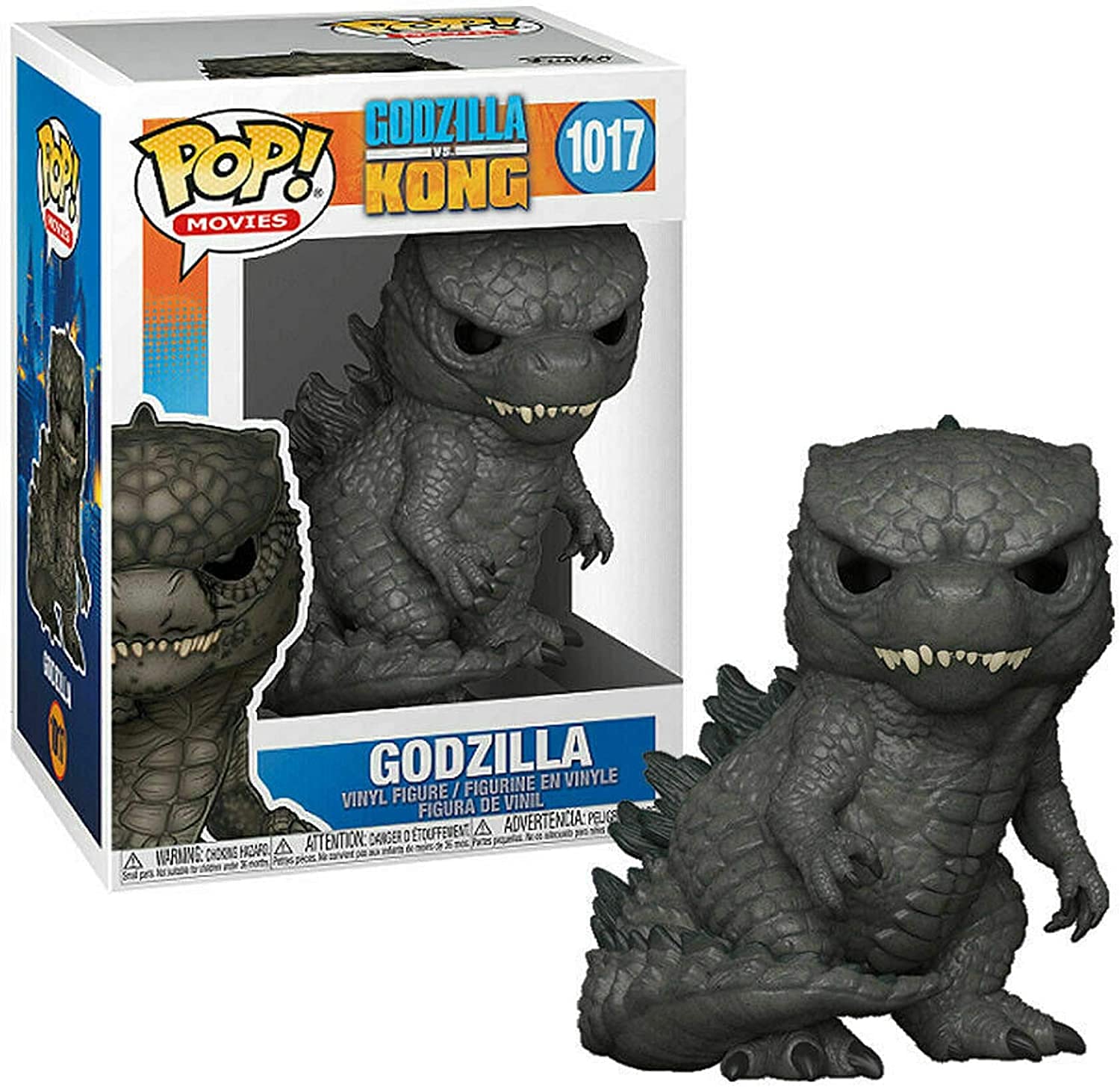 POP Godzilla vs Kong - Godzilla Funko Vinyl Figure (Bundled with Compatible Box Protector Case), Multicolor, 3.75 inches