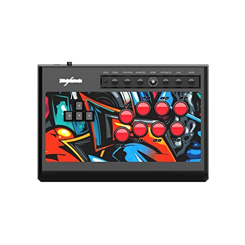 DIACCO Arcade Fight Stick X8 Joystick Wired Game Controller Fighting Stick Compatible with PS3/PS4/N-S/PC/Android/Xbox One/Series (Color : Black)