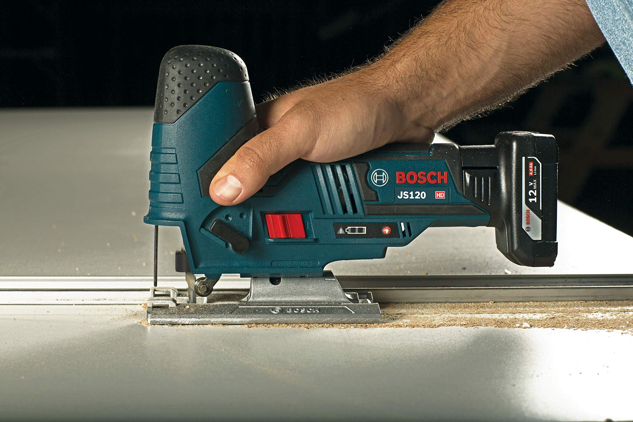 Bosch JS120N 12V Max Barrel-Grip Jig Saw (Bare Tool) , Blue (Renewed)