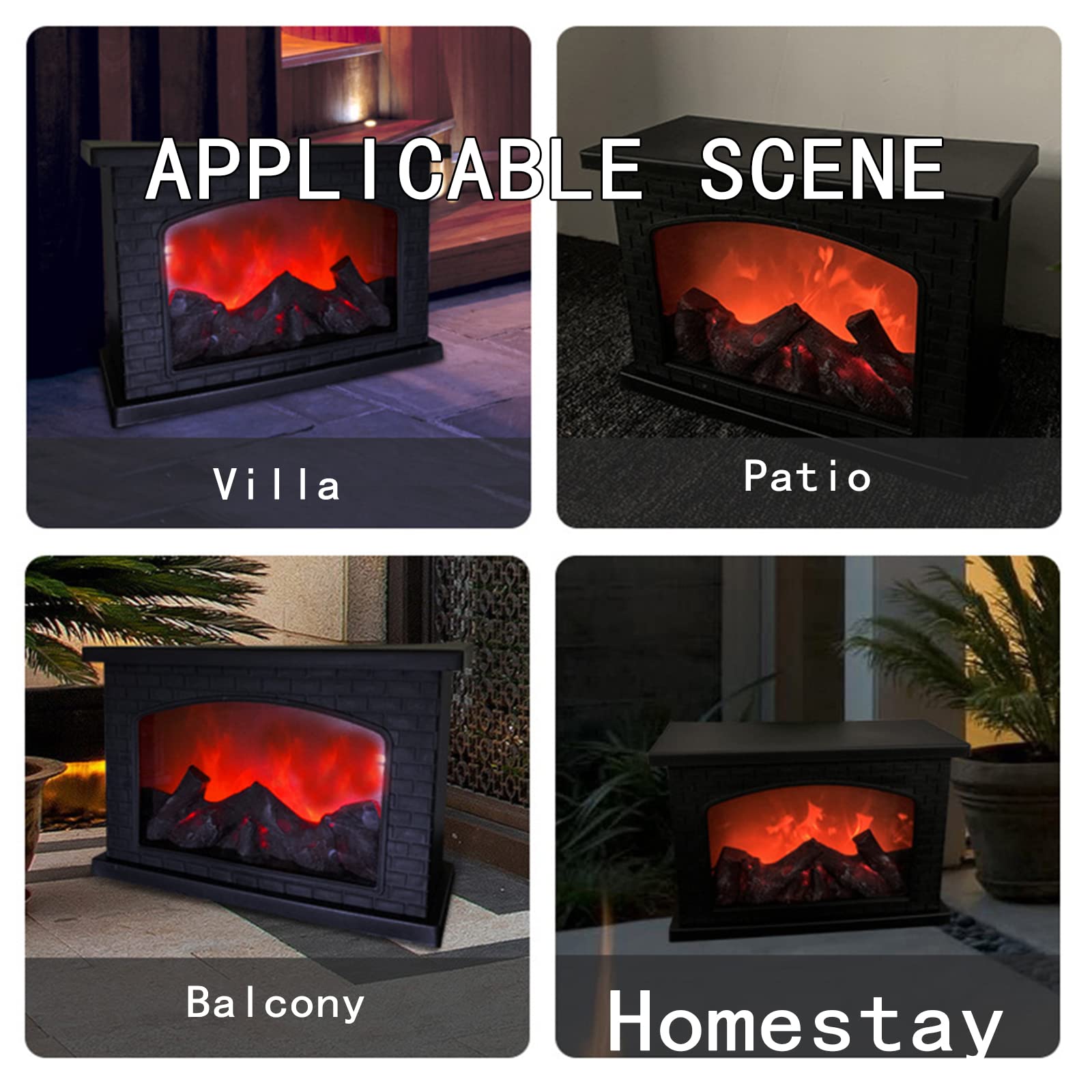 HRTX Waterproof Flame Led Camping Lantern, Home Christmas Lights, Metal Flickering Flame for Patio Garden Table Yard Halloween Christmas