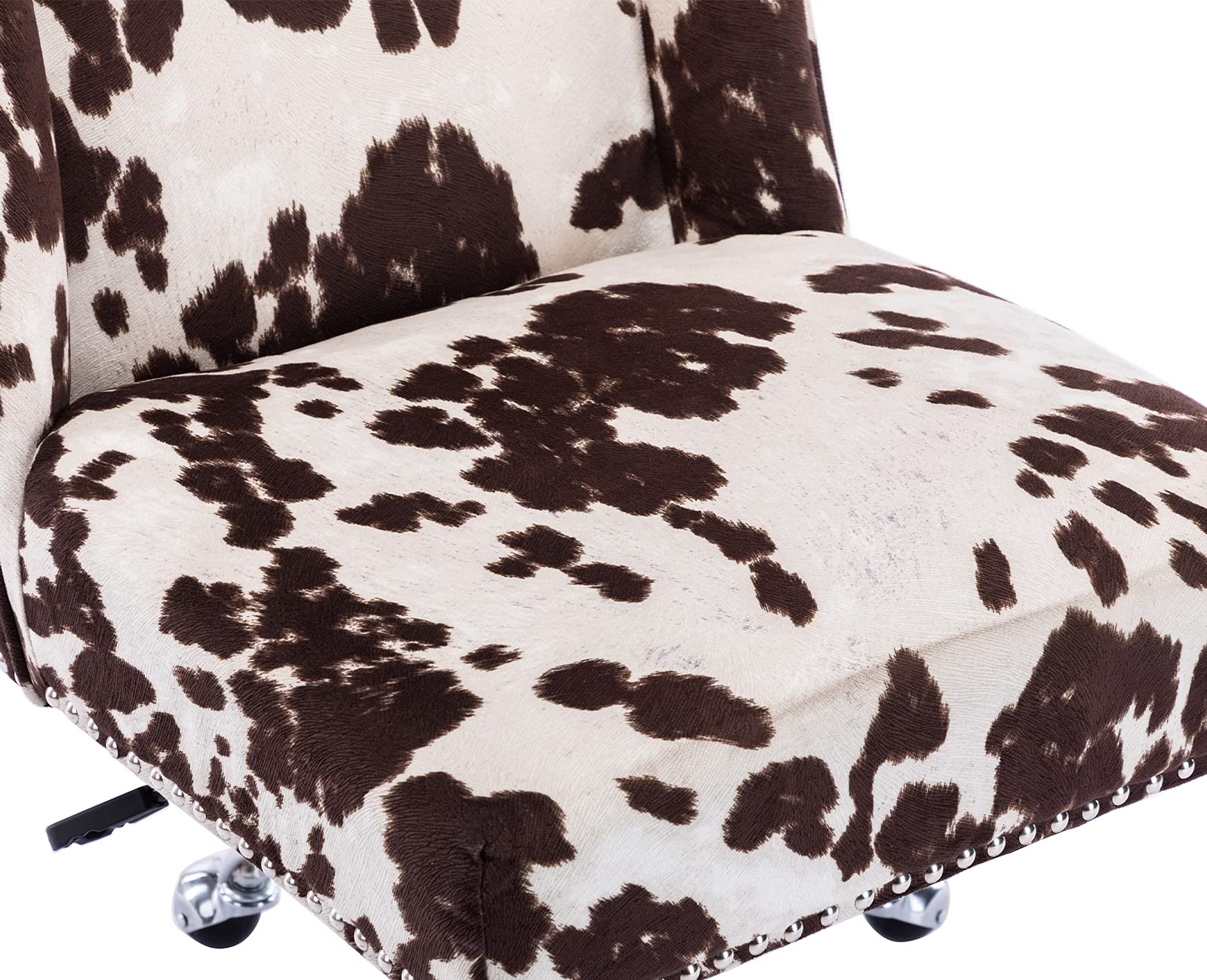 Kmax Home Office Desk Chair, Armless Modern Task Chair for Small Space, Cow