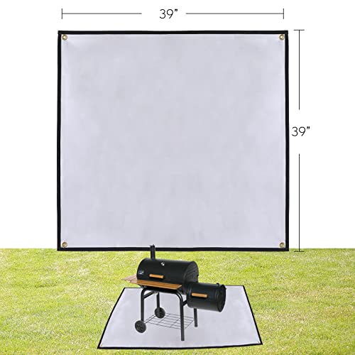 Deck Protector for Fire Pit 39" Square Fireproof Grill Mat Under Firepit Mats for Grass Patio Deck Floor Protector Fire Proof Rug for Fireplaces Outdoor Barbeque Ember Mat Heat Resistant