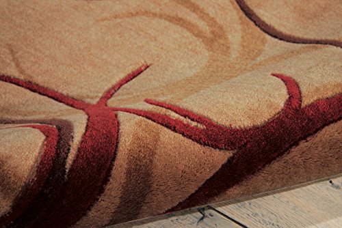 Nourison Somerset Abstract Beige 2' x 5'9" Area-Rug, Easy-Cleaning, Non Shedding, Bed Room, Living Room, Dining Room, Kitchen (2x6)