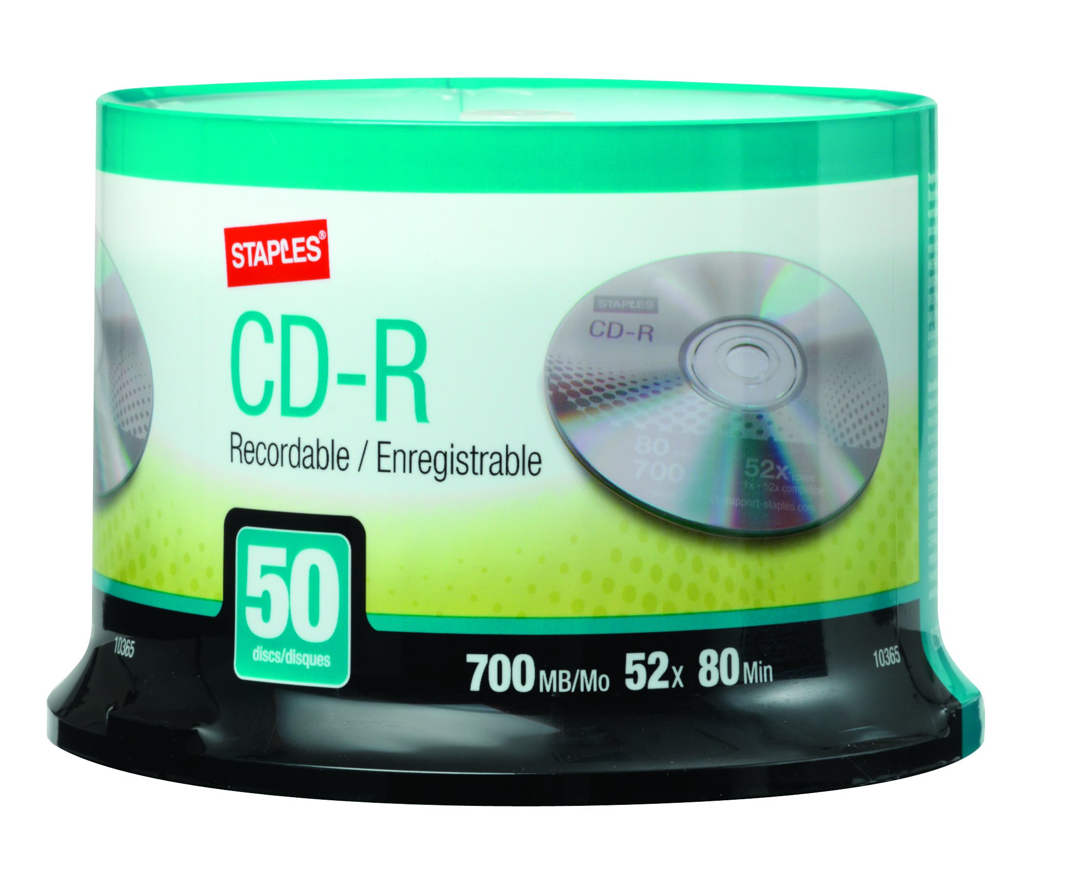 Staples 50/Pack 700MB CD-R, Spindle