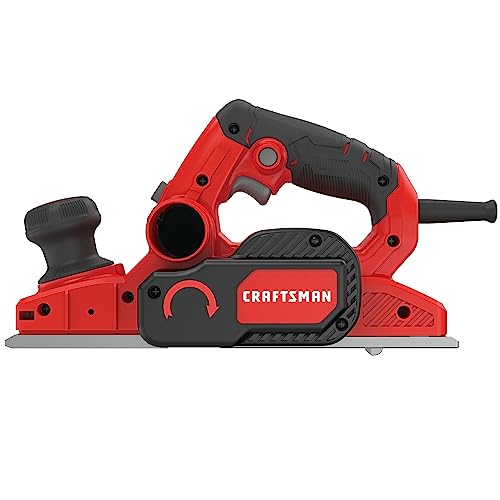 CRAFTSMAN Wood Planer, Hand Planer with Blades, Wrench and Edge Guide, 5/64-inch, 16,500 RPM, 6 Amp, Corded (CMEW300)
