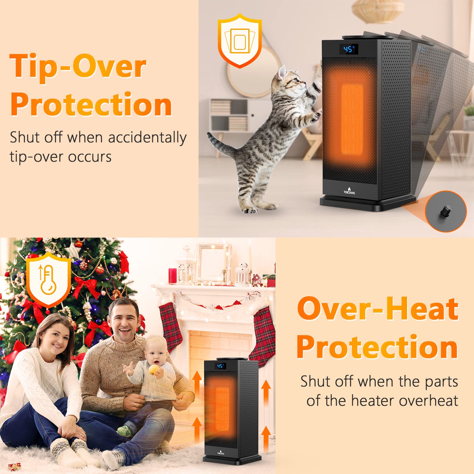 Portable Air Conditioners, 3-IN-1 Evaporative Swamp Cooler Air Conditioner, 4 Modes & 3 Speeds, 12H Timer, LED Display, Remote & Touch Control, 4 Wheels with Latches, Swamp Cooler for Bedroom,Indoor