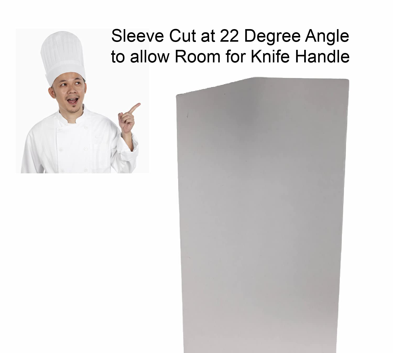 Knife Sleeves for 10" Chef Knives - 10 in. X 3 in. - Safely Transport and Store Kitchen Knives - Cardboard Knife Sleeves for Large Chef Knives (20 Pack)