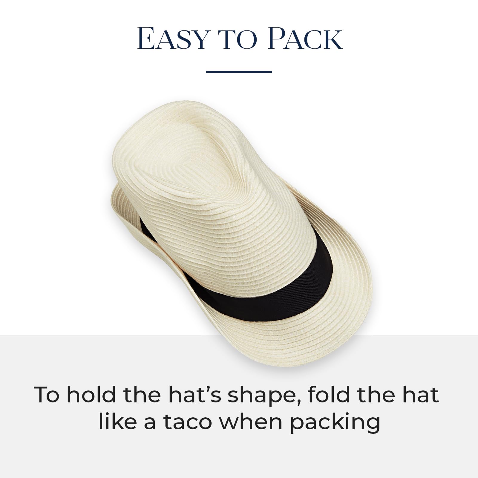 CARKELLA by Wallaroo Unisex Del Mar Trilby Fedora β Short Brim, Packable Design and Adjustable Sizing β Classic and Stylish Sun-Smart Hat for Casual Everyday Wear (Medium/Large, Beige)