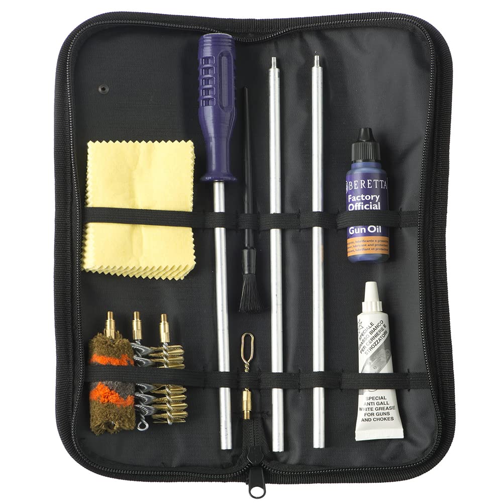 Beretta Field Zip Pouch Pistol Cleaning Official Long Gun Care Kit, 6mm