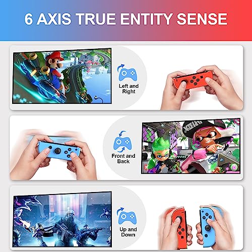 DILITT Joypad Controllers for Nintendo Switch,Left Right Joypad Replacement for Switch/Lite/OLED,Switch Controllers Joypad Supports Screenshot/Wake-up Function/Motion Control(PS)