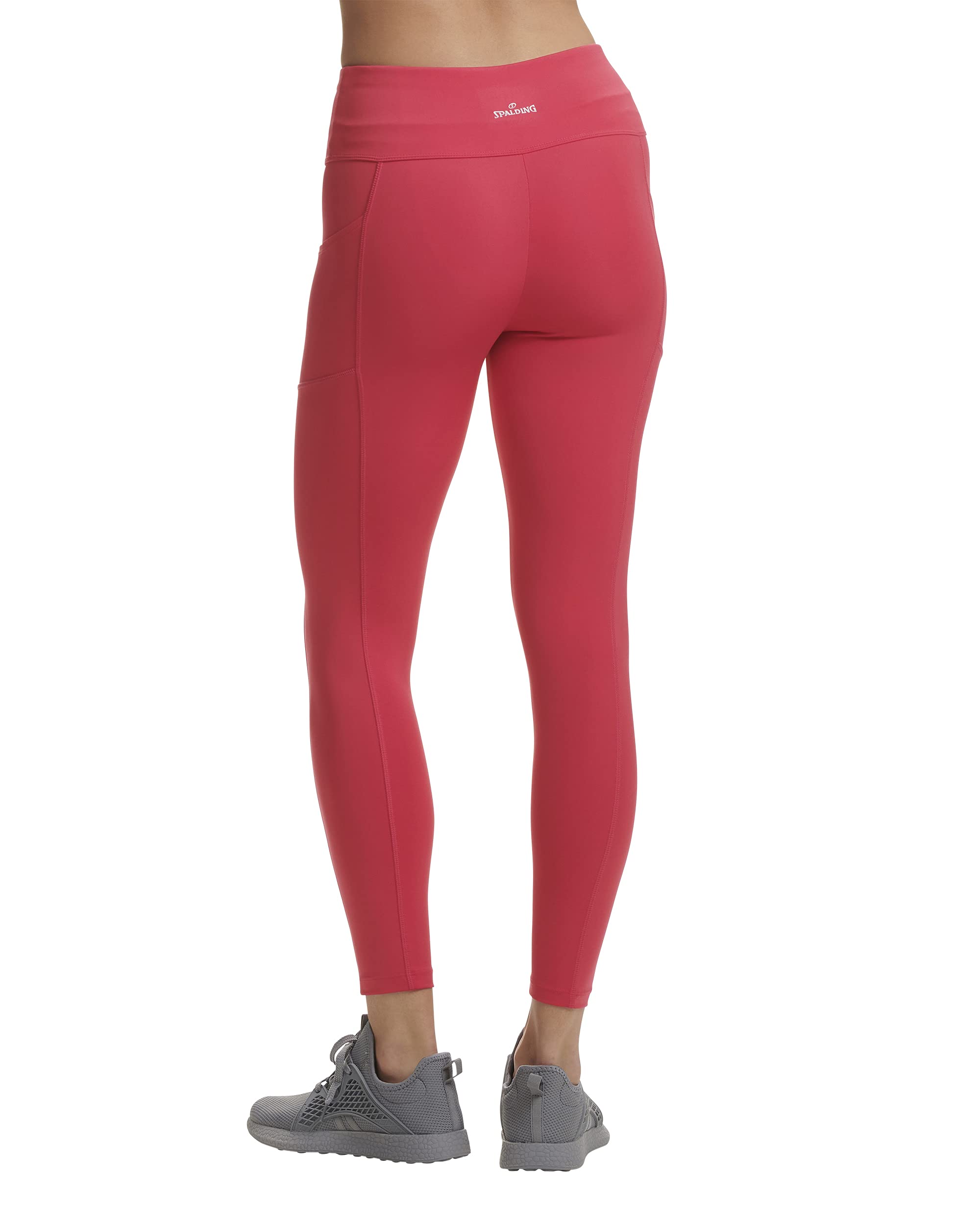 Spalding Women's Activewear 26 inch Inseam Legging with Pockets, Azalea, XL